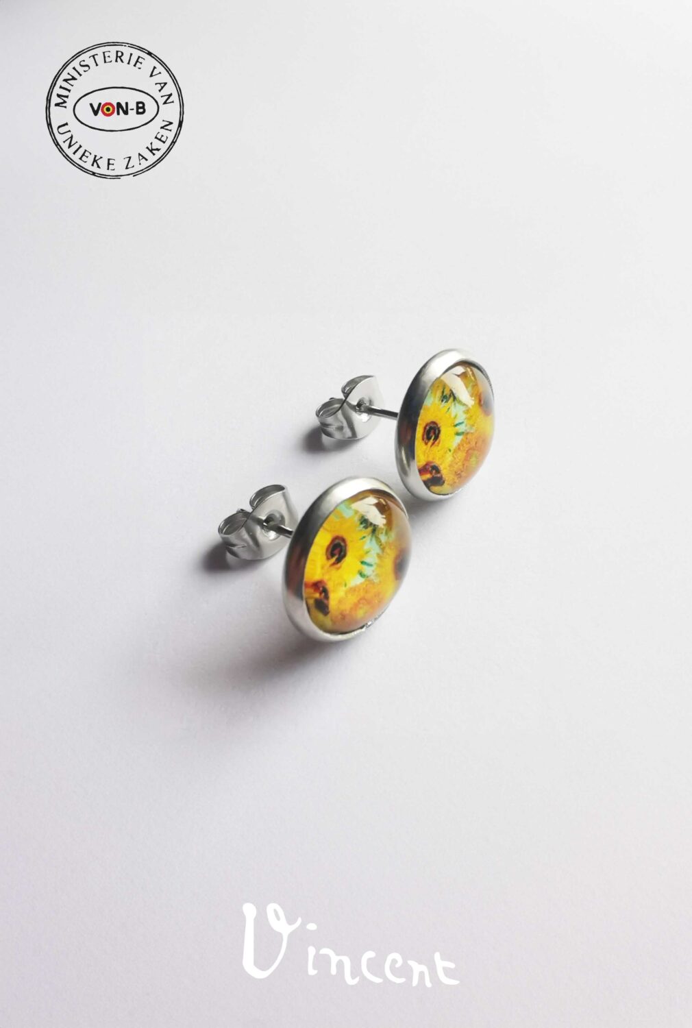 Vincent Van Gogh, Vaas met twaalf zonnebloemen - Oorbellen - Ministerie ...